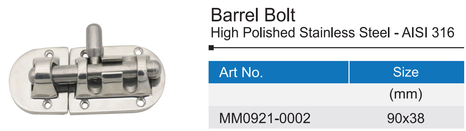 Barrel Bolt - Professional supplier of stainless steel products for ...