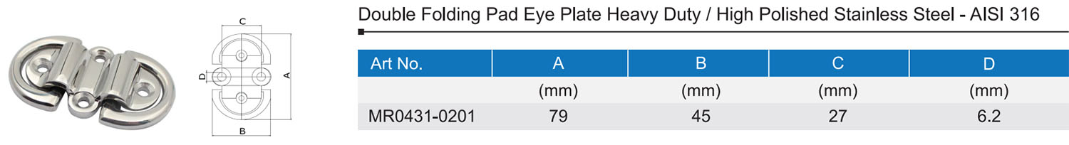 Double Folding Pad Eye Plate Heavy Duty - Professional supplier of ...