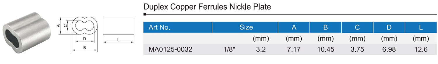 Duplex Copper Ferrules Nickle Plate - Professional supplier of ...