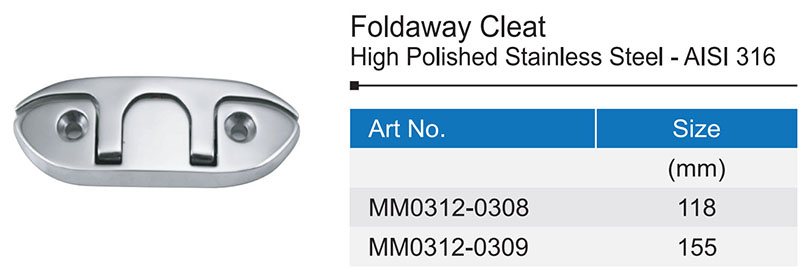 Foldaway Cleat - Professional supplier of stainless steel products for ...