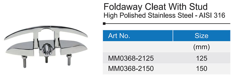 Foldaway Cleat With Stud - Professional supplier of stainless steel ...