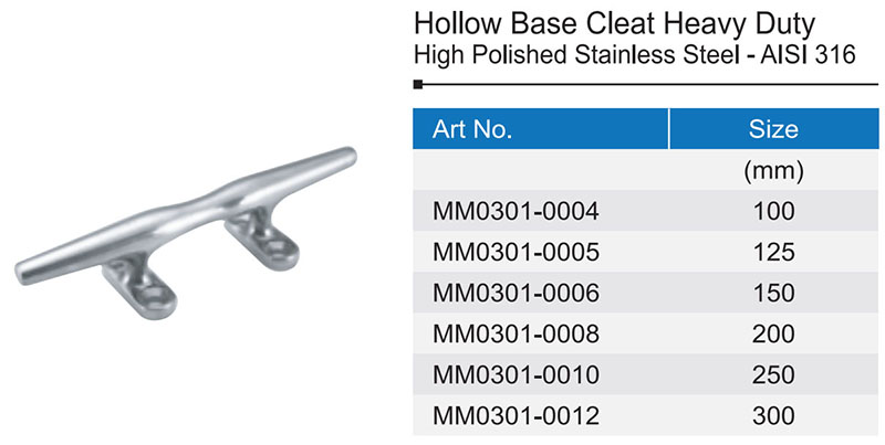 Hollow Base Cleat Heavy Duty - Professional supplier of stainless steel ...