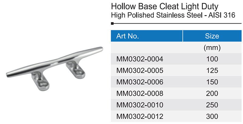Hollow Base Cleat Light Duty - Professional supplier of stainless steel ...