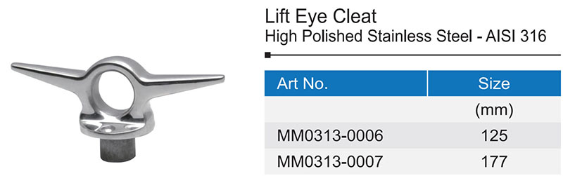 Lift Eye Cleat - Professional supplier of stainless steel products for ...