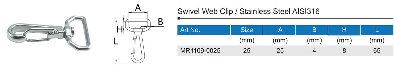 Swivel Web Clip - Professional supplier of stainless steel products for ...